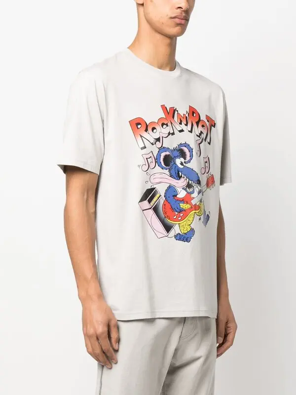 Moschino Graphic-print Cotton T-shirt - Grey