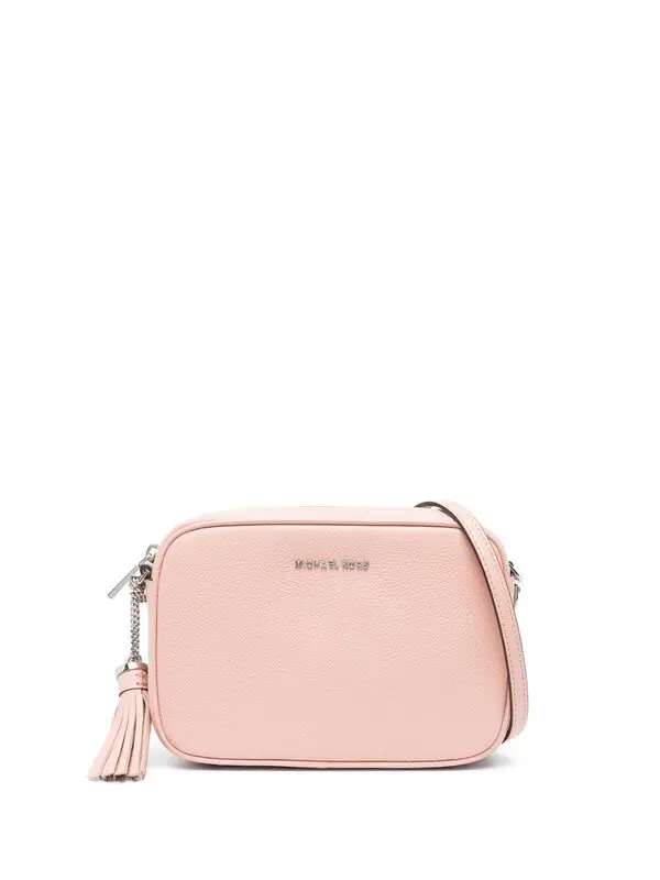 Michael Kors Leather Crossbody Bag With Logo Lettering - Pink