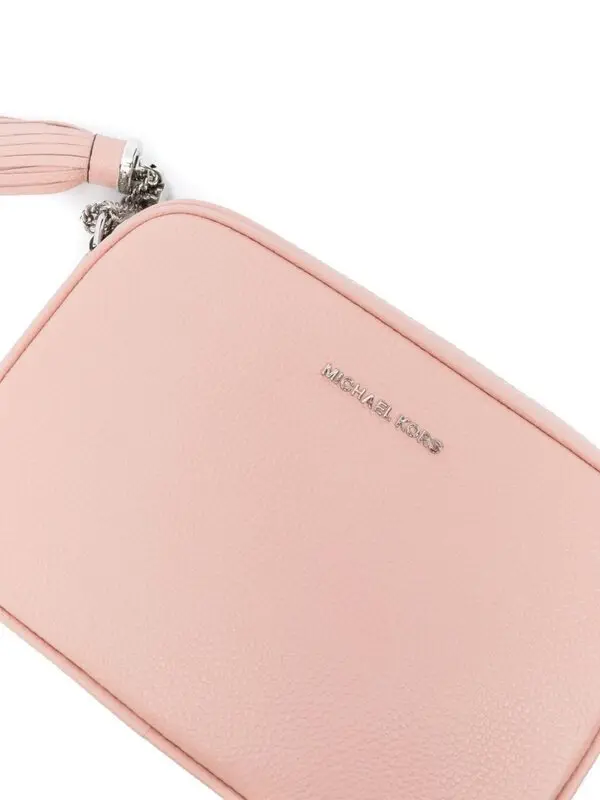 Michael Kors Leather Crossbody Bag With Logo Lettering - Pink