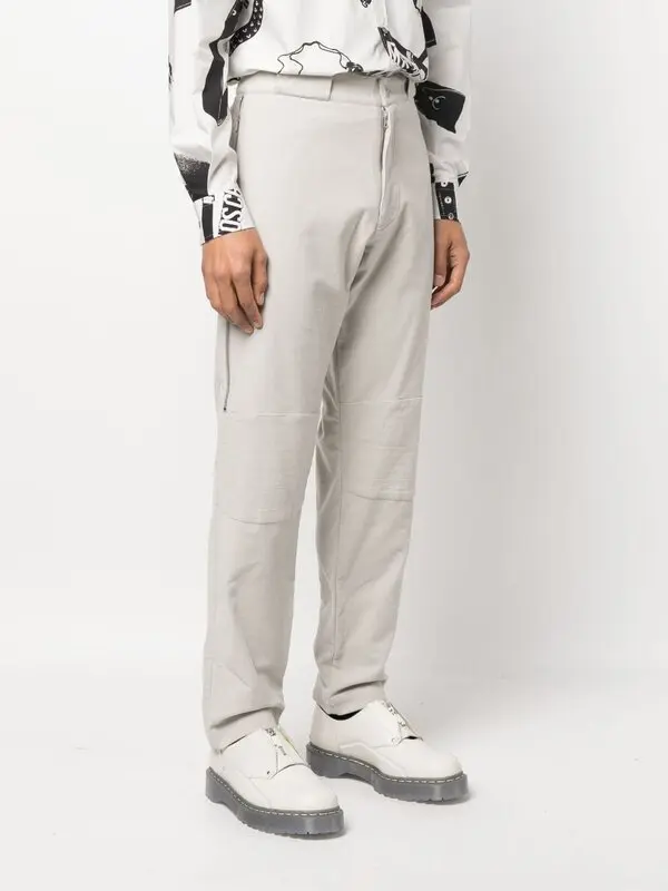 Moschino Logo-patch Straight-leg Trousers