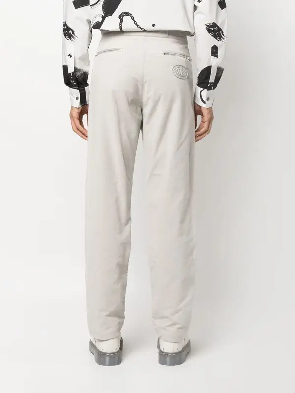 Moschino Logo-patch Straight-leg Trousers