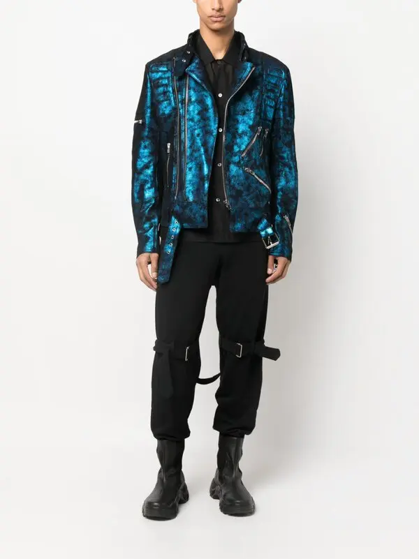 Moschino Buckled Layered Straight Trousers