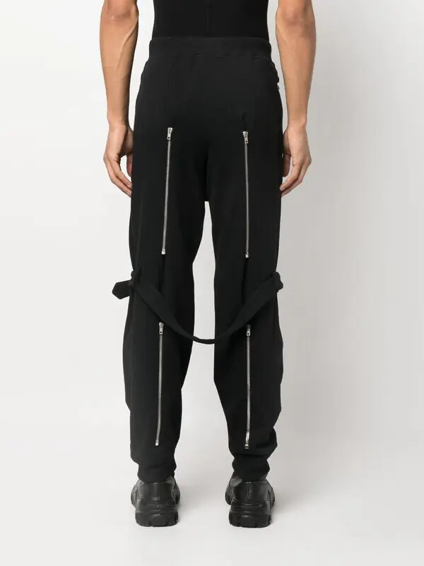 Moschino Buckled Layered Straight Trousers