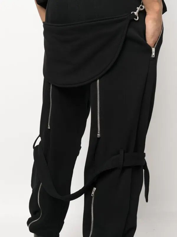 Moschino Buckled Layered Straight Trousers