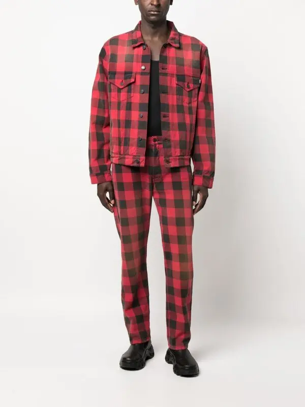 Moschino Check-pattern Tapered Trousers