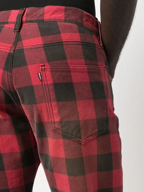 Moschino Check-pattern Tapered Trousers