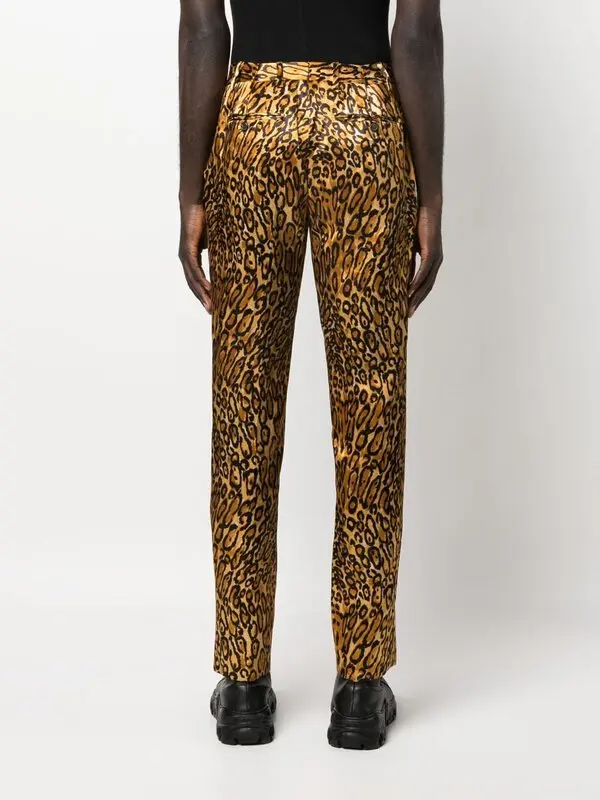 Moschino Animal-print Slim-cut Trousers