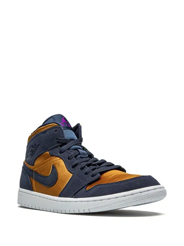 JORDAN Air 1 Mid Se Stain Gold Sneakers - Blue