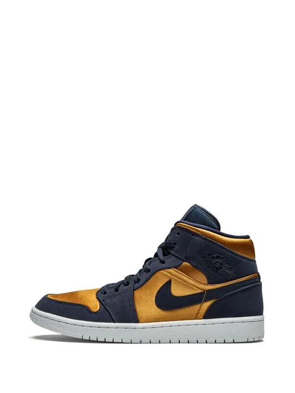 JORDAN Air 1 Mid Se Stain Gold Sneakers - Blue