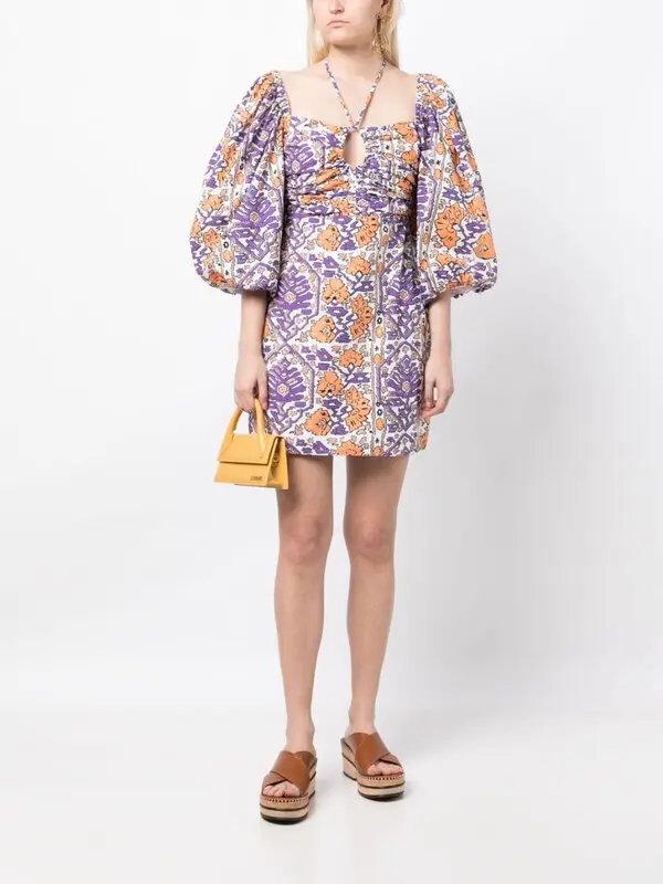 Rhode Jeanne Graphic-print Thigh-length Dress