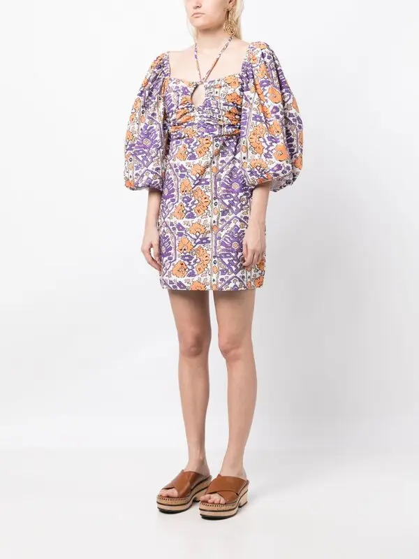 Rhode Jeanne Graphic-print Thigh-length Dress