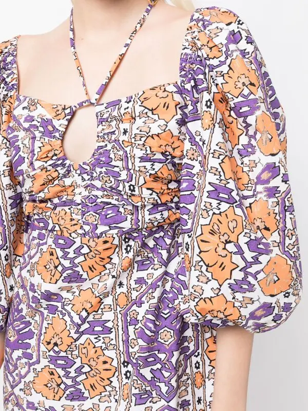 Rhode Jeanne Graphic-print Thigh-length Dress
