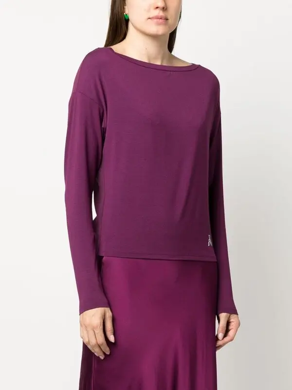 Patrizia Pepe Rhinestone-embellished Jersey Sweatshirt