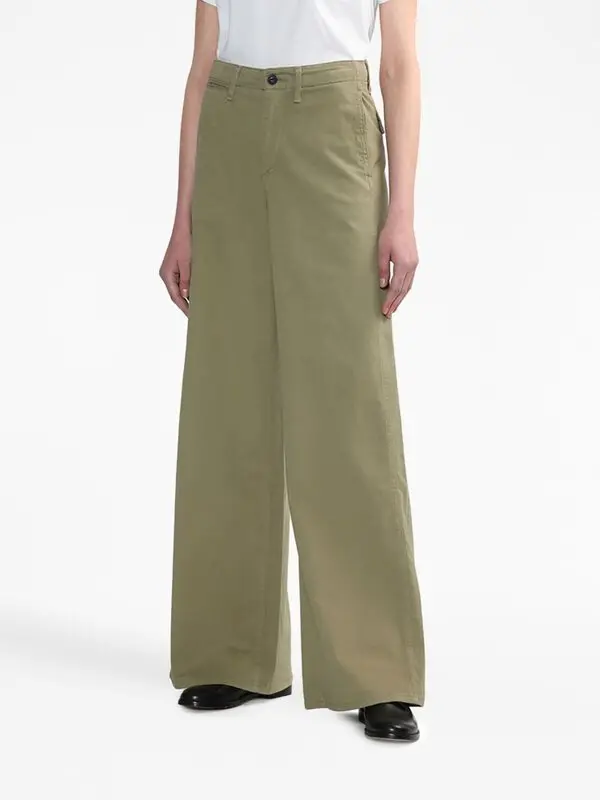 Rag & Bone Wide-leg Stretch-cotton Trousers