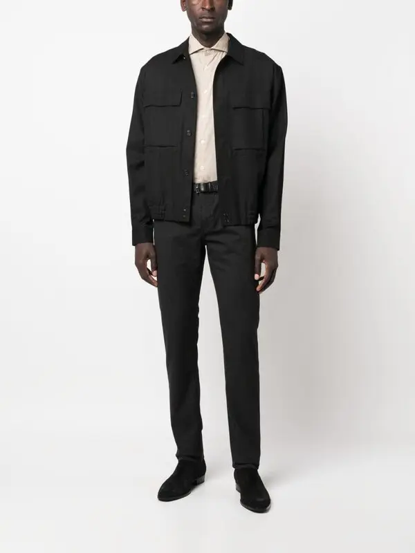 LARDINI Long-sleeve Buttoned Cotton Shirt - Neutrals