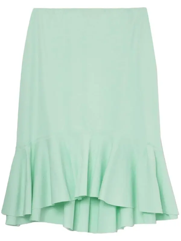 We11Done Ruffle-detail Asymmetric Skirt
