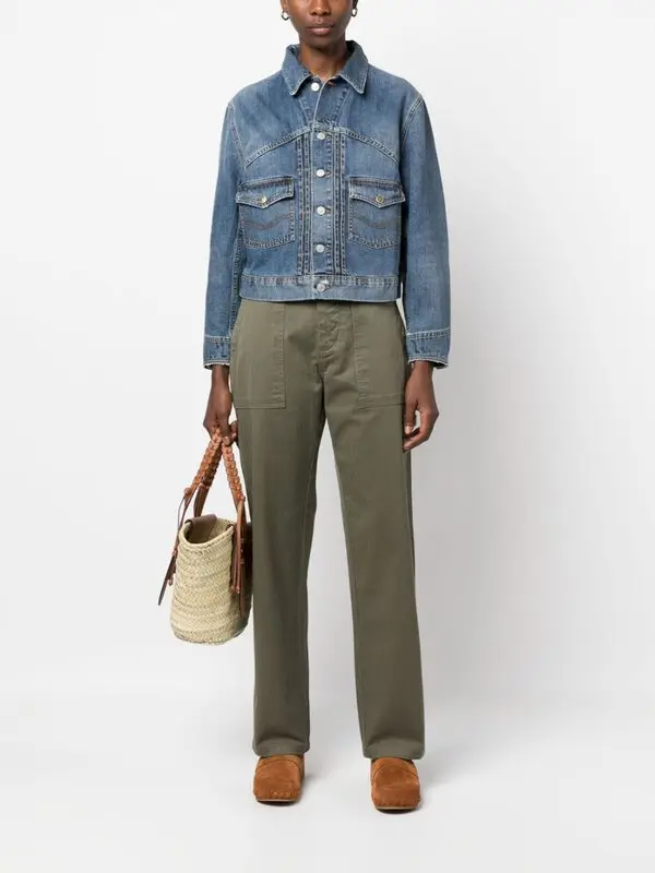 FORTELA Jerry Straight-leg Cotton Trousers - Green