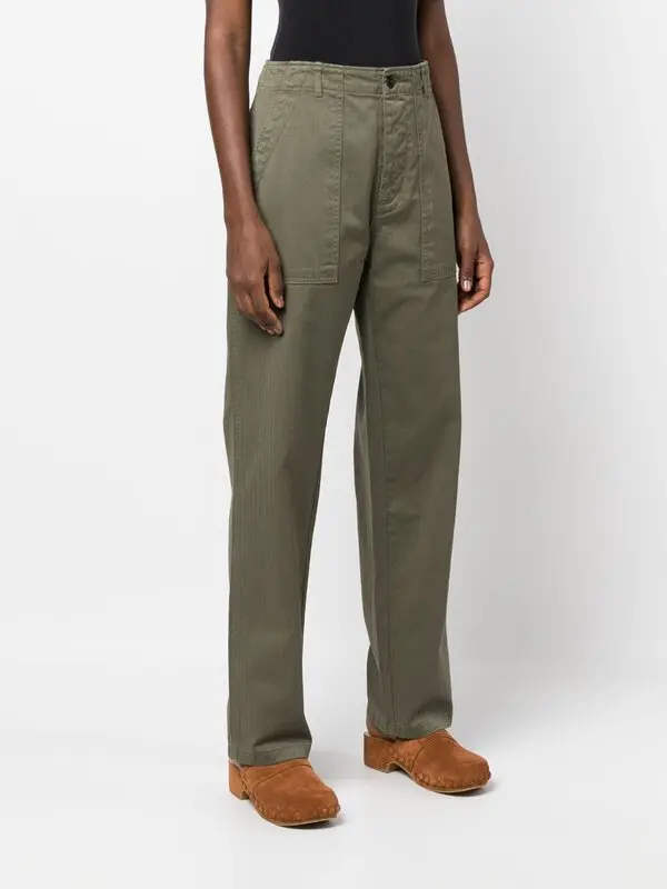 FORTELA Jerry Straight-leg Cotton Trousers - Green