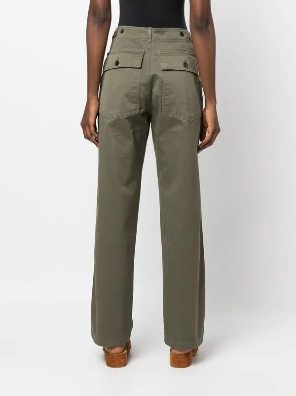 FORTELA Jerry Straight-leg Cotton Trousers - Green