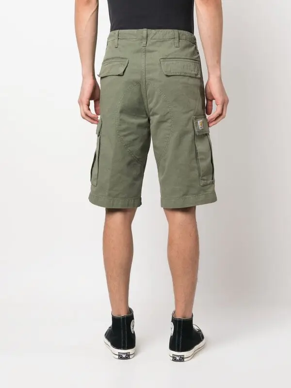 Carhartt Work In Progress Logo-patch Cargo Shorts - Green