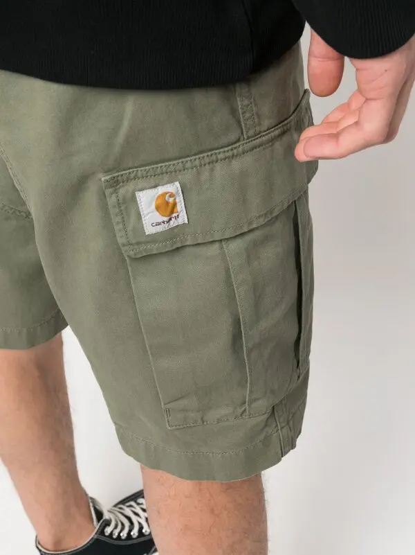 Carhartt Work In Progress Logo-patch Cargo Shorts - Green