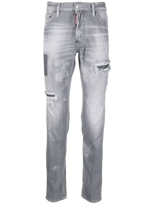 Dsquared2 Straight-leg Distressed Jeans - Grey