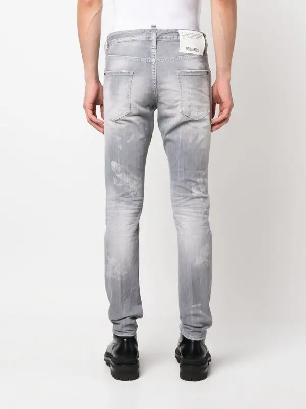 Dsquared2 Straight-leg Distressed Jeans - Grey