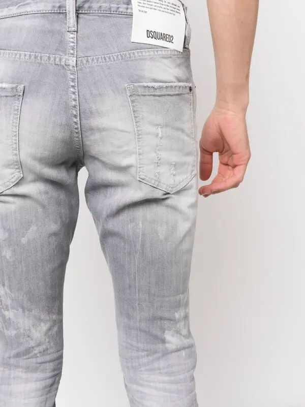 Dsquared2 Straight-leg Distressed Jeans - Grey