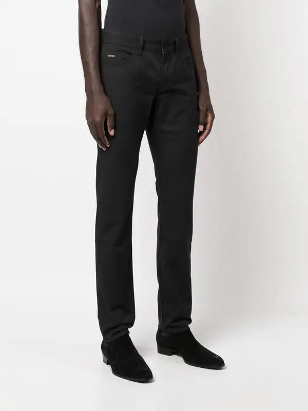 BOSS Mélange-effect Stretch-cotton Jeans