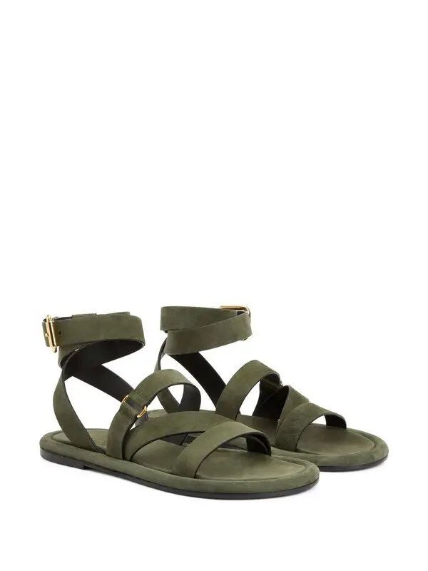 GIUSEPPE ZANOTTI Aymon Buckled Sandals - Green