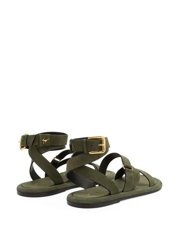 GIUSEPPE ZANOTTI Aymon Buckled Sandals - Green