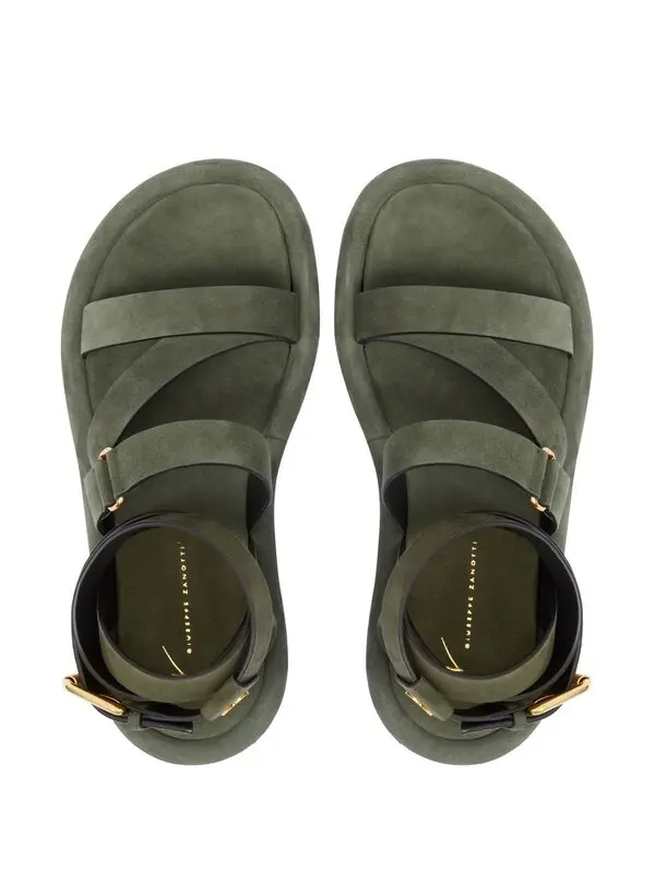 GIUSEPPE ZANOTTI Aymon Buckled Sandals - Green
