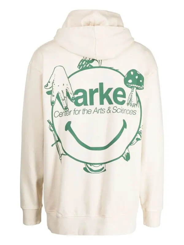 MARKET Smiley Arts & Sciences Cotton Hoodie - Neutrals