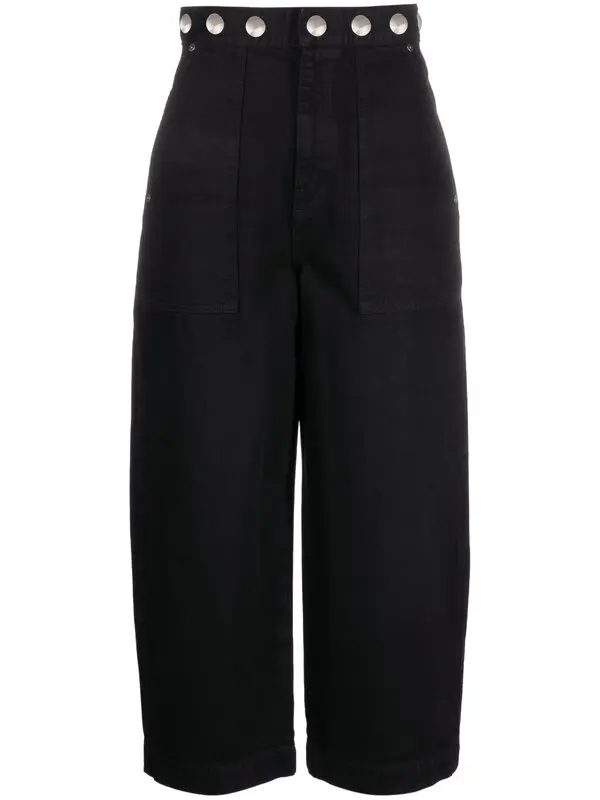 Khaite Stud-detail Cropped Jeans