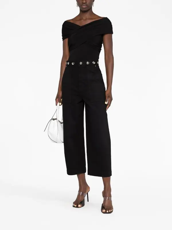 Khaite Stud-detail Cropped Jeans