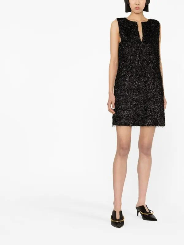 Fabiana Filippi Metallic-threading Fringed Mini Dress