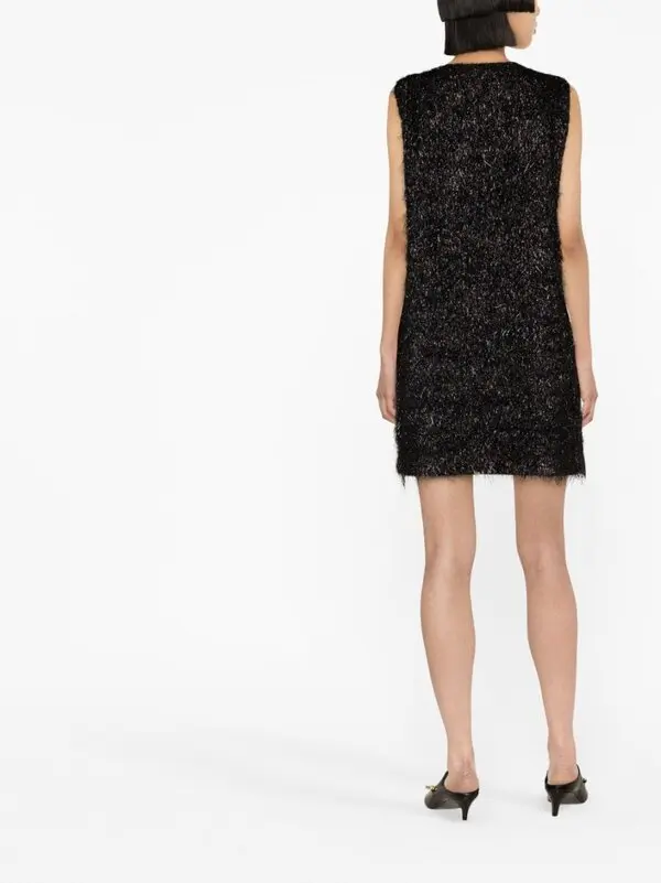 Fabiana Filippi Metallic-threading Fringed Mini Dress