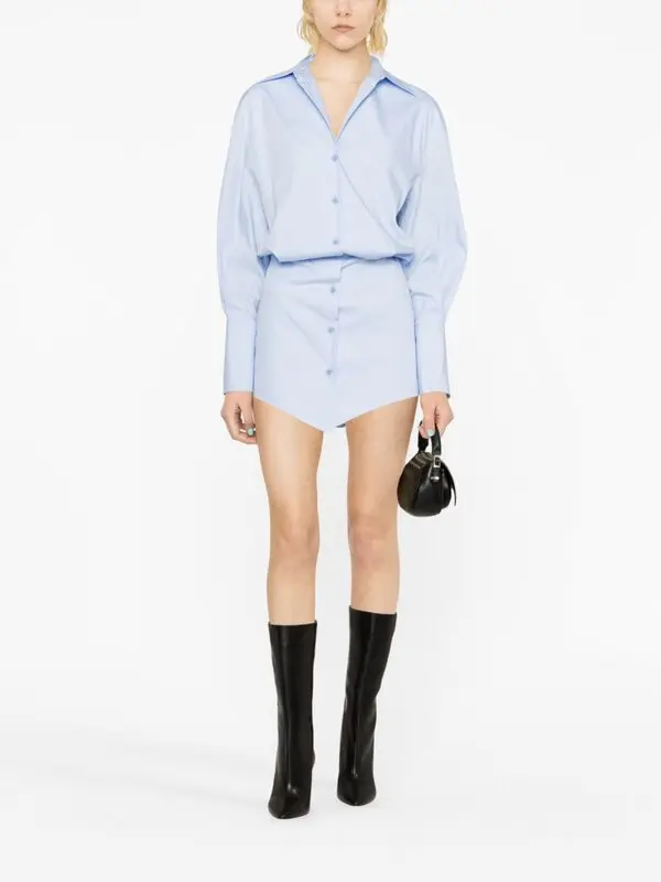 Attico Silvye Cotton Minidress - Blue