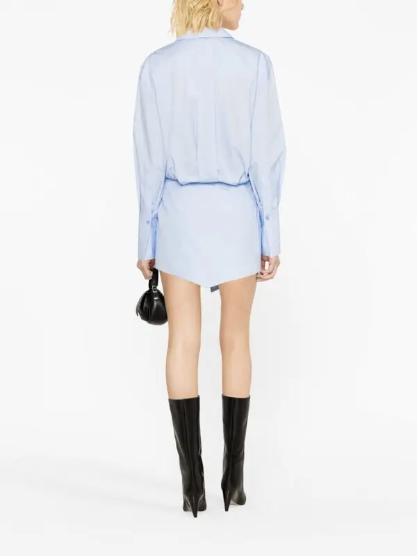 Attico Silvye Cotton Minidress - Blue