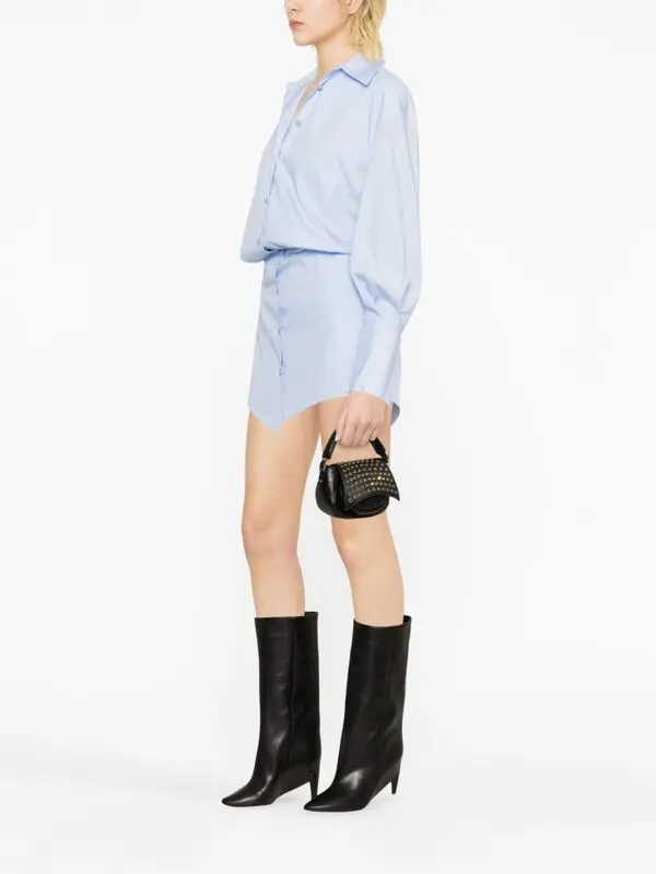 Attico Silvye Cotton Minidress - Blue