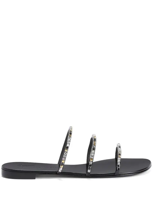 GIUSEPPE ZANOTTI Embellished Sandals - Black