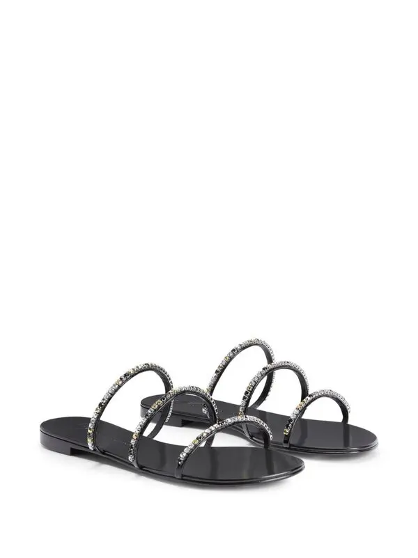 GIUSEPPE ZANOTTI Embellished Sandals - Black