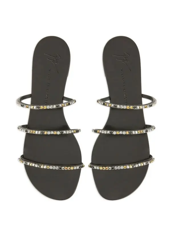 GIUSEPPE ZANOTTI Embellished Sandals - Black