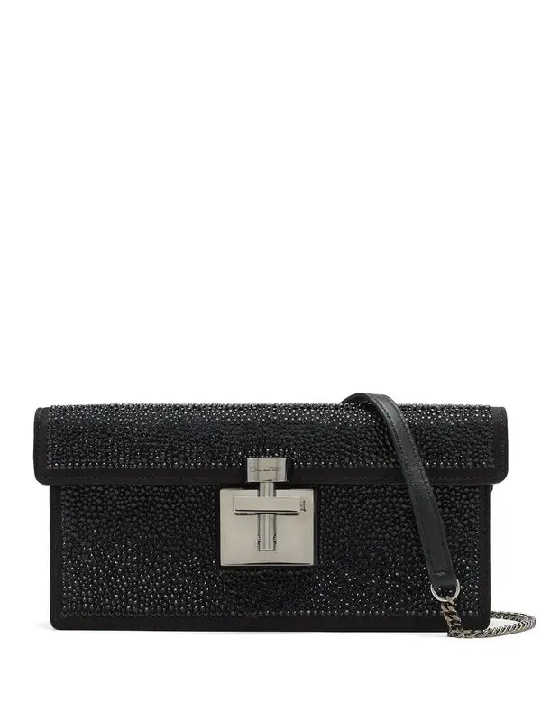 Oscar De La Renta Crystal Pavé Alibi Clutch