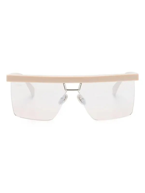 Max Mara Rectangle-frame Sunglasses - Neutrals