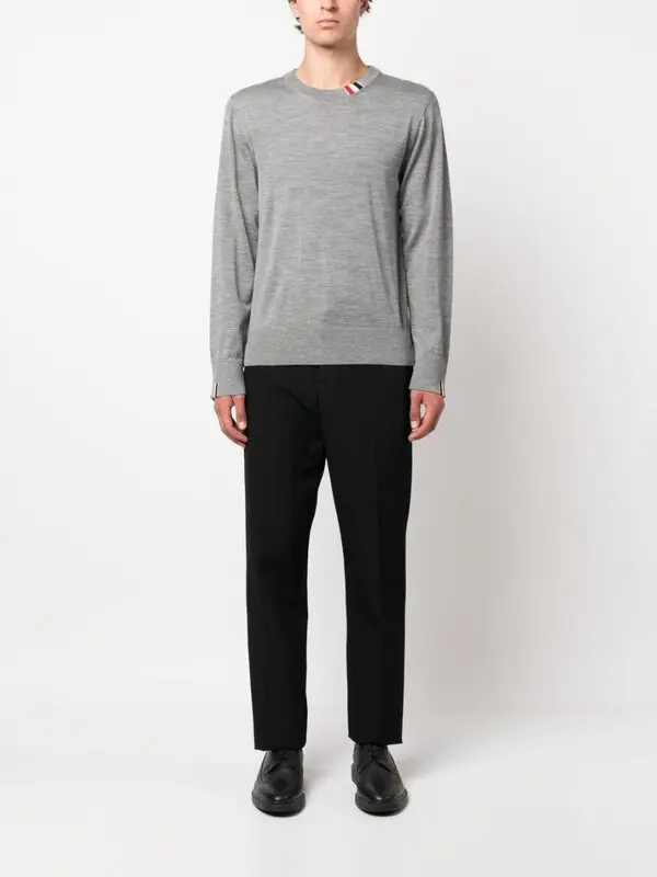 Thom Browne Logo-patch Wool Sweatshirt
