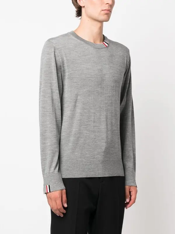 Thom Browne Logo-patch Wool Sweatshirt