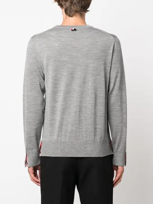 Thom Browne Logo-patch Wool Sweatshirt