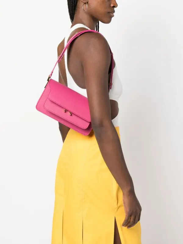 Marni Trunk Leather Shoulder Bag