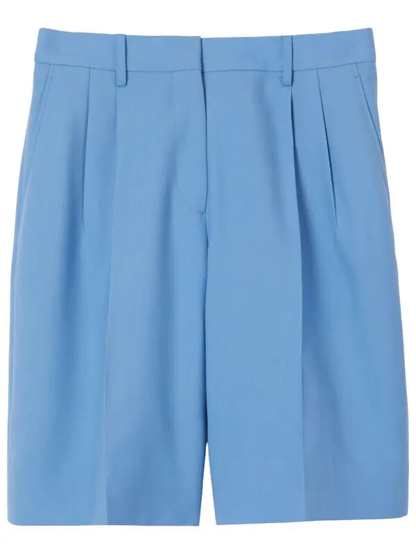 Burberry Tailored Wool Shorts - Blue